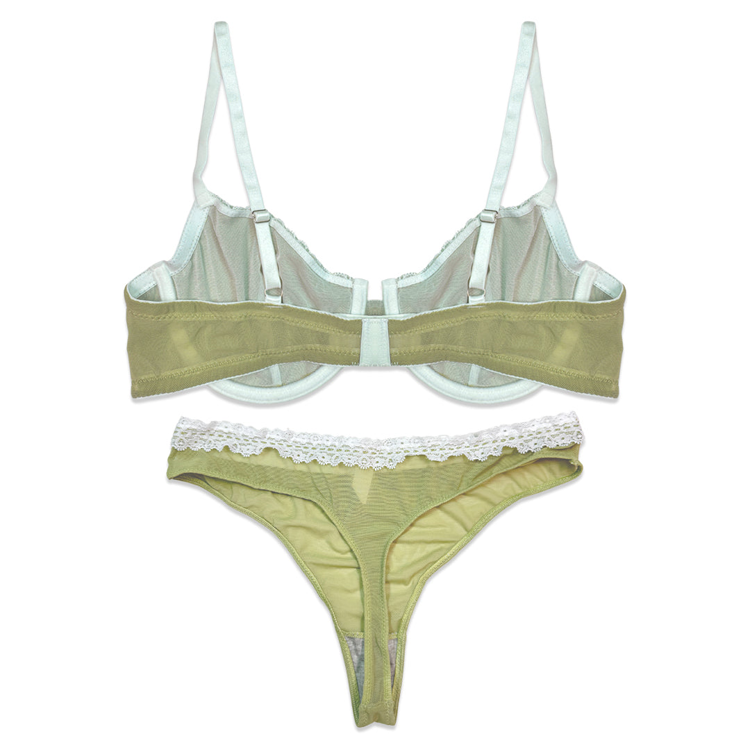 Sajiero Bra Set - Olive Bloom